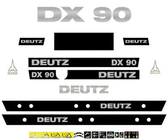 Stickers en emblemen Deutz: Stickerset Deutz DX 90